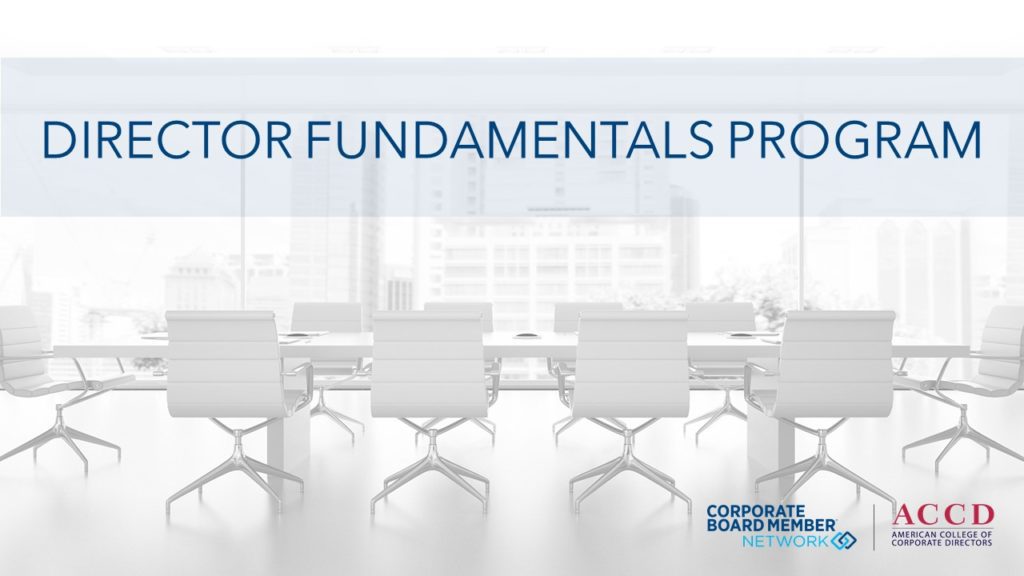 Professional Governance Certificate Program - Corporate Board Member